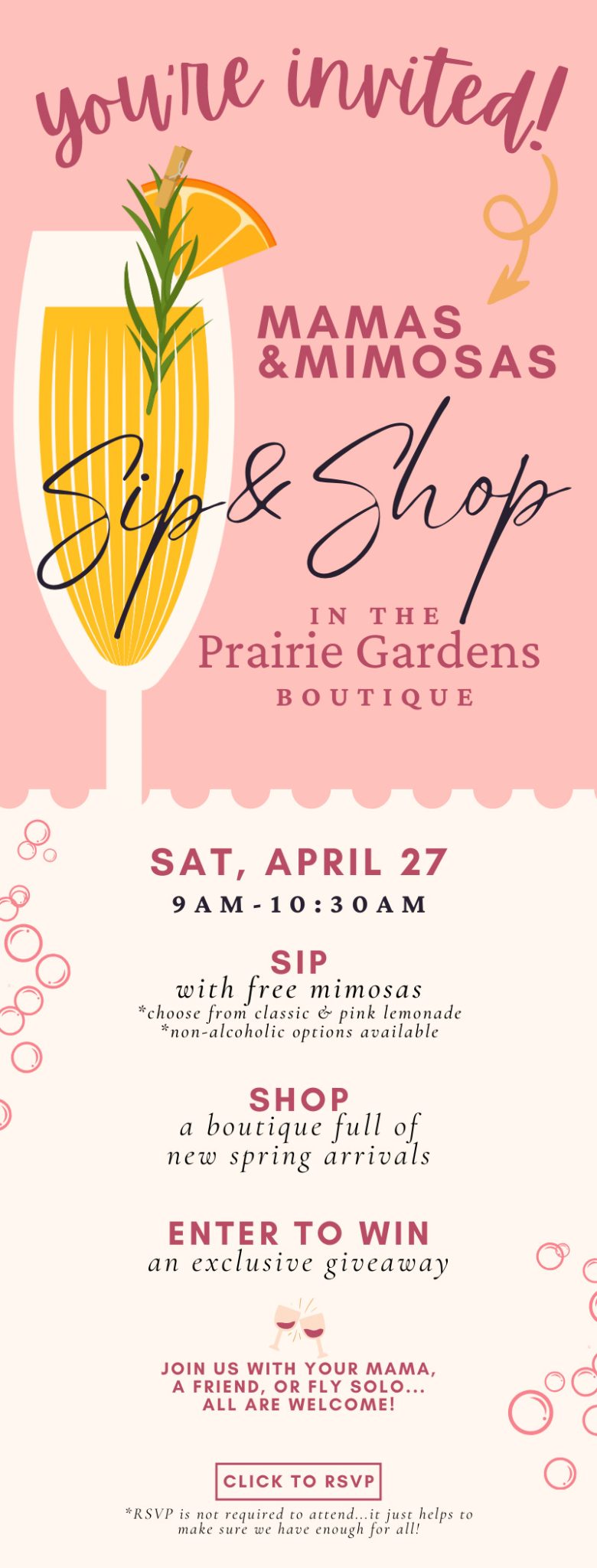 Mamas & Mimosas Sip & Shop | Prairie Gardens & Jeffrey Alans