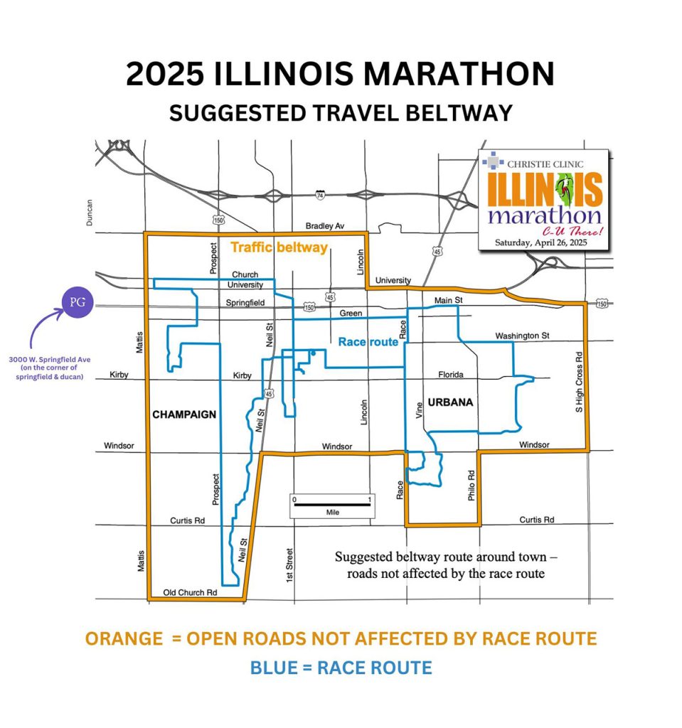 2025-Illinois-Marathon-Travel-Map | Prairie Gardens & Jeffrey Alans